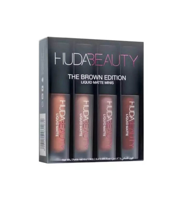 Huda Beauty Liquid Lipstick Set Brown Edition