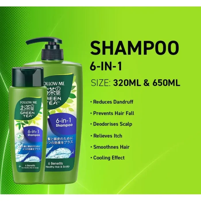 Follow Me Green Tea 6-In-1 Shampoo 320ml